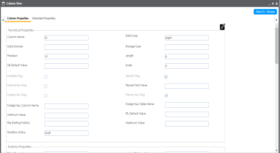 Executing Workflows for Columns