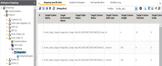 Updating Mapping Specifications Manually
