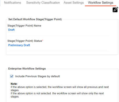 Configuring Workflow Settings