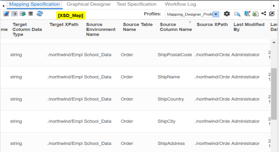 Specifying XPath in Mapping Specifications