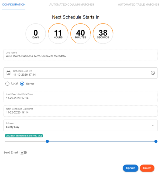 Configuring AIMatch Job