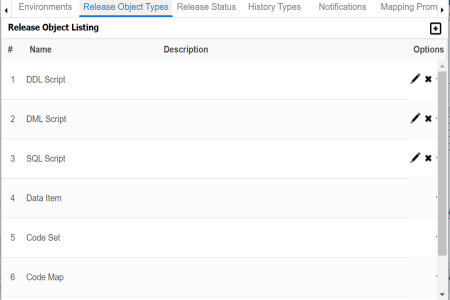 Configuring Release Object Types