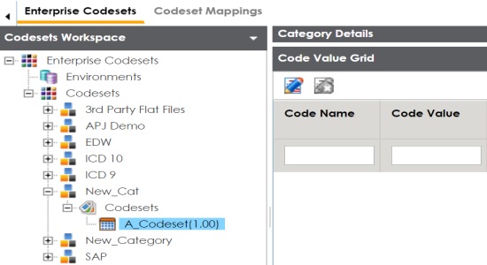 Importing Codes into Code Value Grid using DB Scan