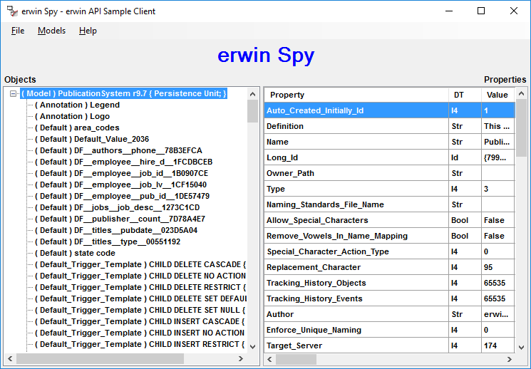 How the erwin Spy Application Works