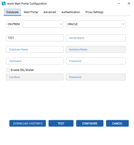 Configure the Mart Portal