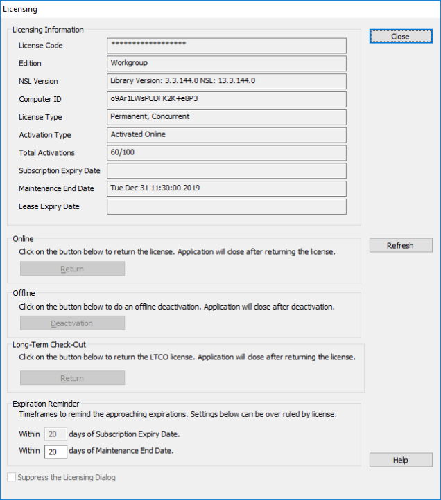 View or Return a License