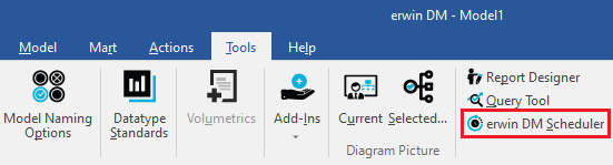 Installing erwin DM Scheduler